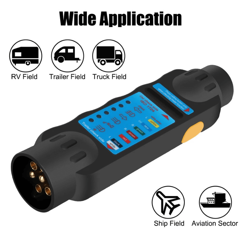 7 Pin Round Plug Socket 12V Trailer Tester – Quick, Accurate Wiring Di ...