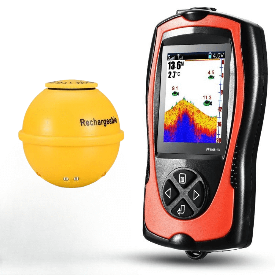 Wireless Portable Fish Finder – Rechargeable Sonar Depth Sounder (45M ...